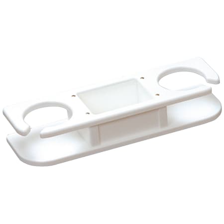 Taco Metals Taco P012000W 2 Drink Holder, White Poly w/"Catch All" & Suction Cup Mt. P01-2000W ...